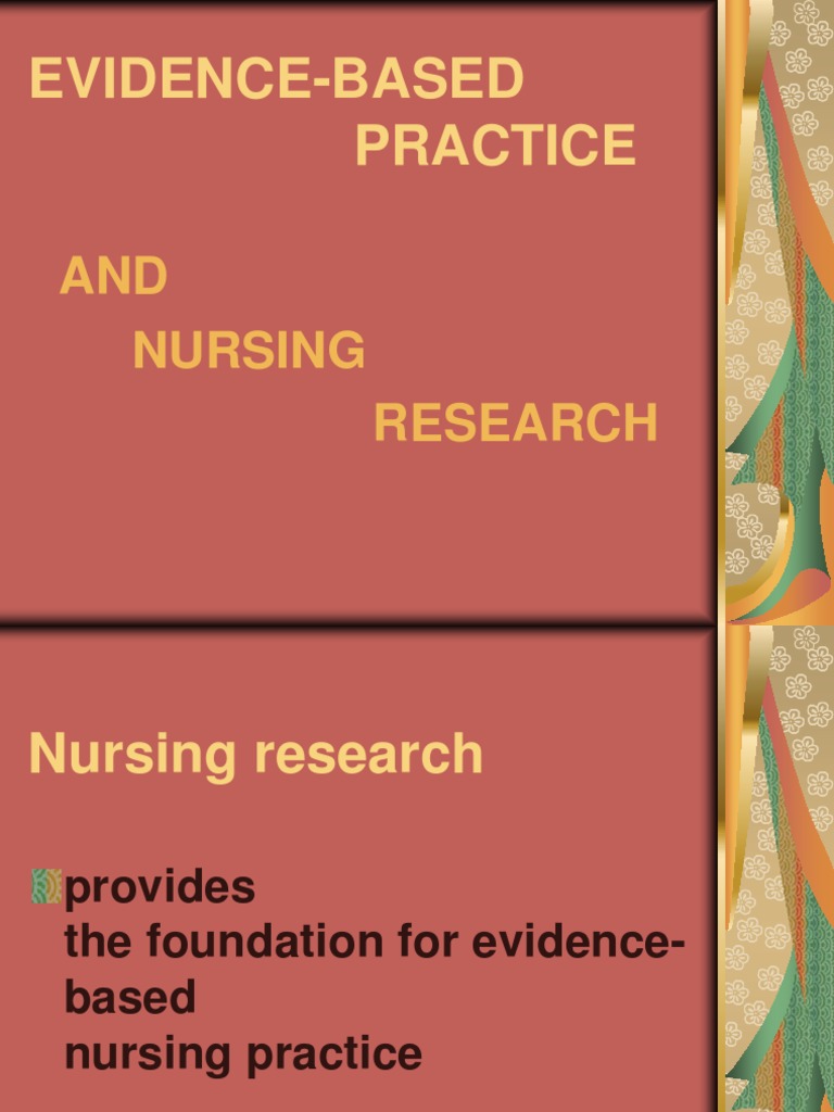 Evidence-Based Practice and Nursing Research | PDF | Evidence Based ...