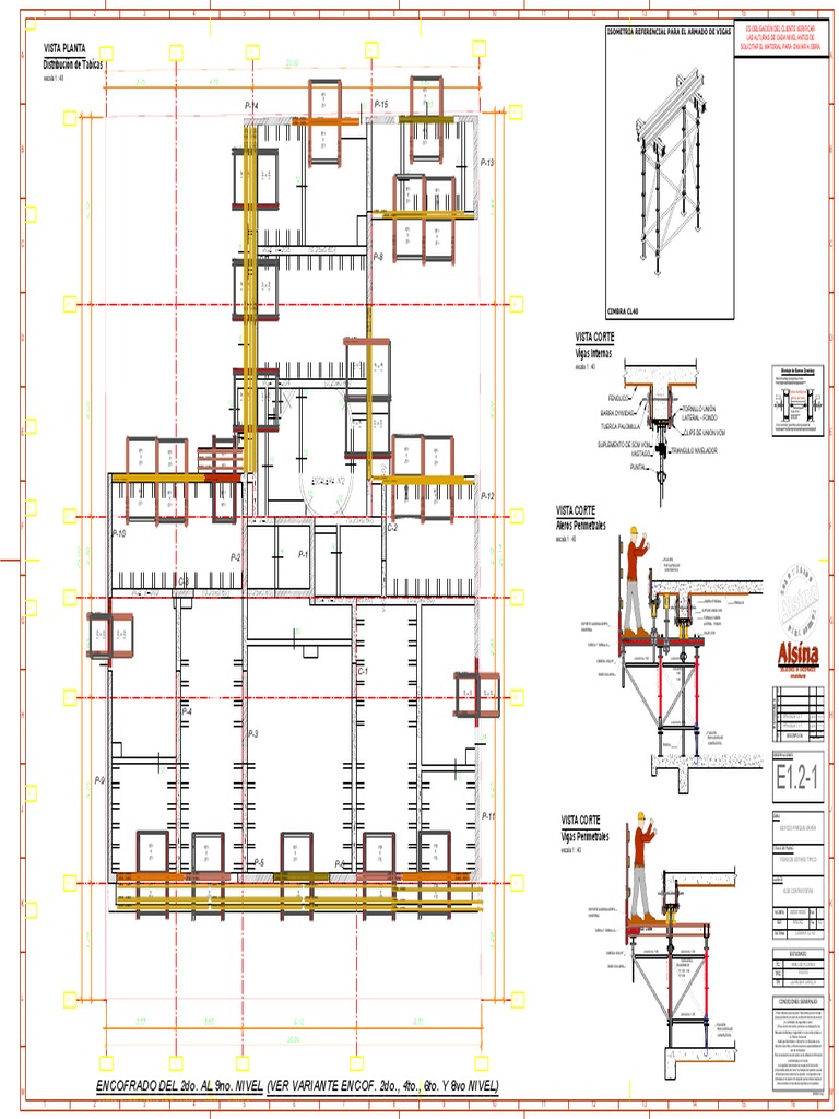 9pe082e1.2-1 Vigas Perimetrales de Tipico | PDF | Ingeniería estructural