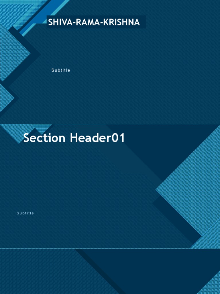 Shiva-Rama-Krishna: Click To Edit Master Title Style | PDF