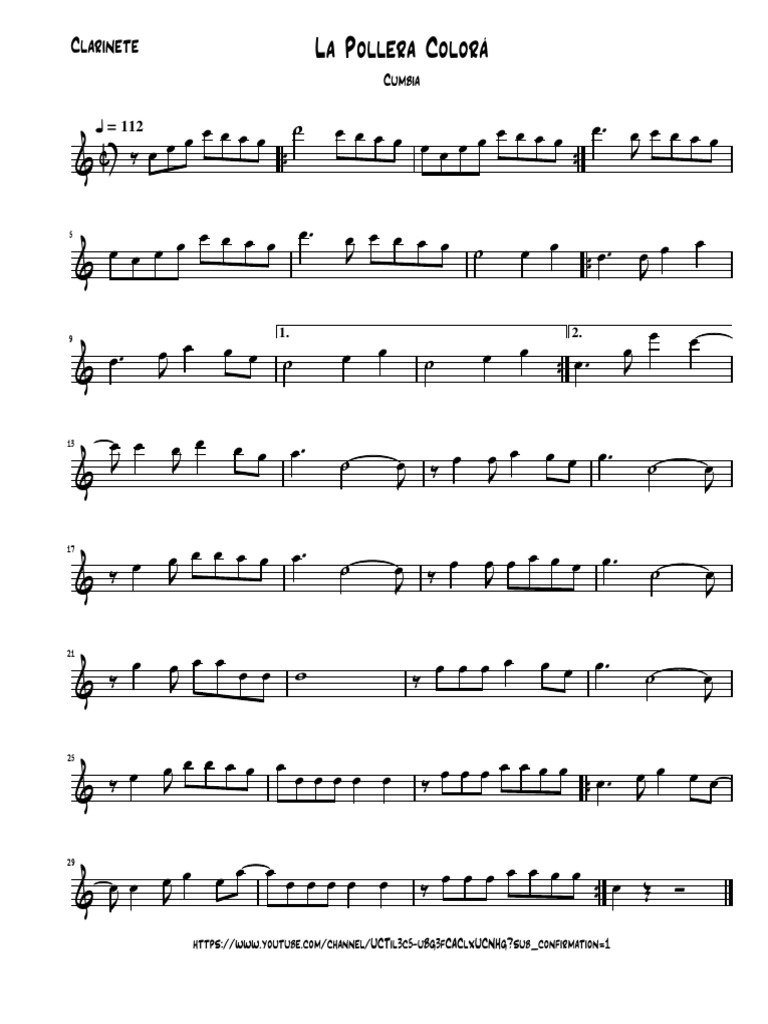La Pollera Colorá Clarinete | PDF