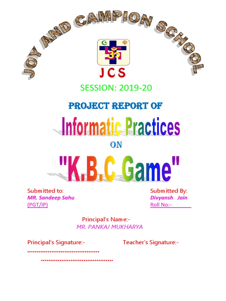 SESSION: 2019-20: Project Report of | PDF | Software Testing | Project ...