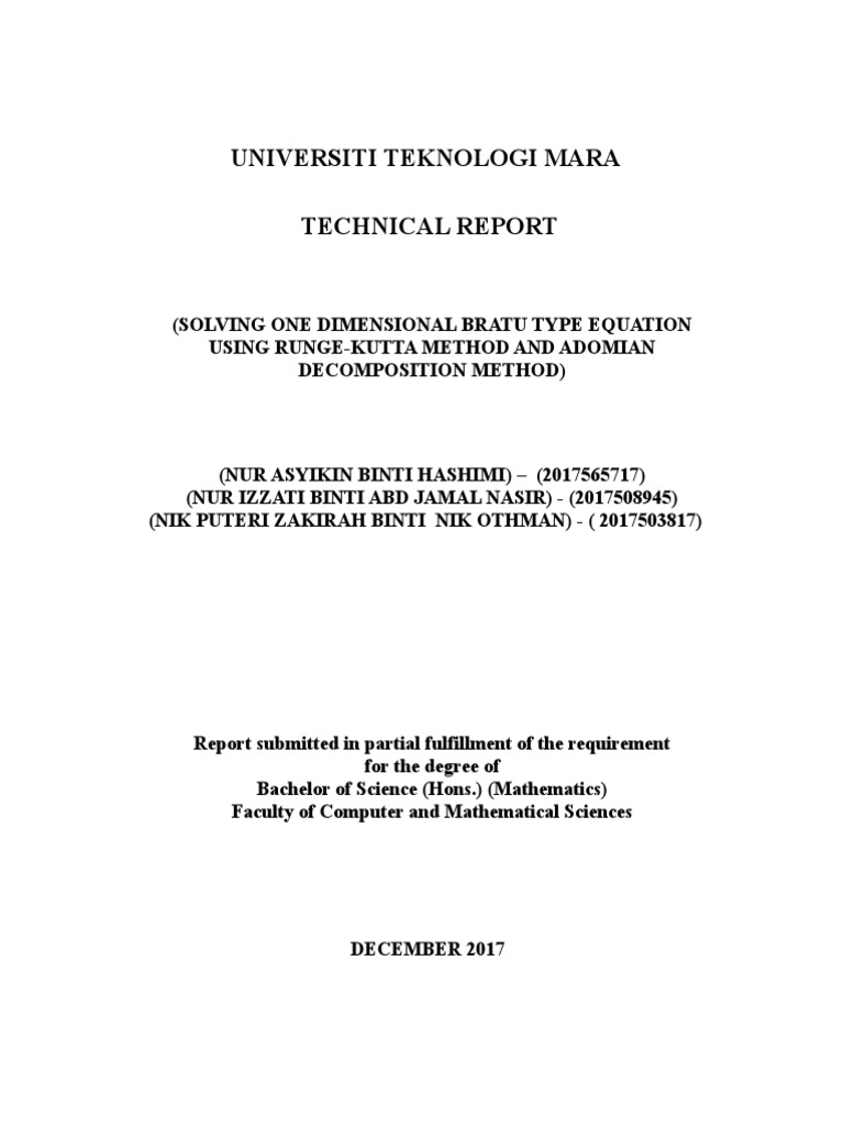 TechReport Format MSP660 Sept 17 | PDF | Differential Equations | Equations
