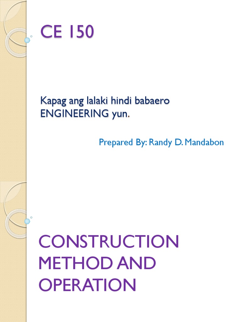 Construction Method and Operation | PDF | Engineering | Product Lifecycle