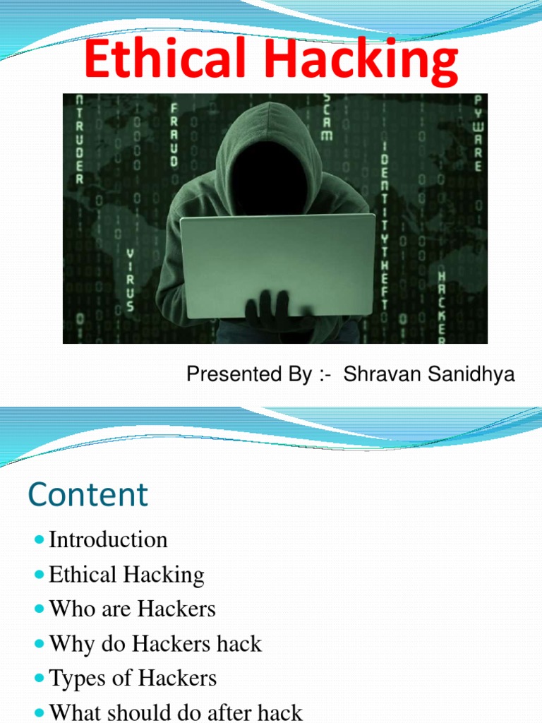 Ethical Hacking PDF | Download Free PDF | Security Hacker | White Hat ...