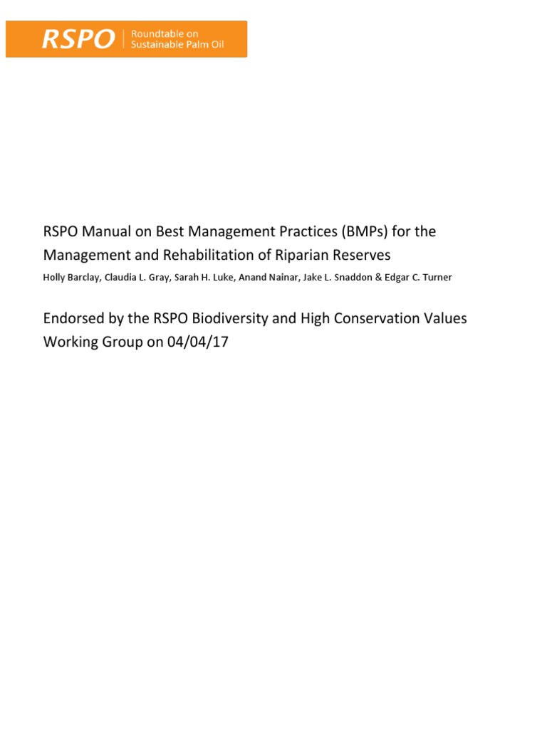 Riparian Management Guideline English Pdf Riparian Zone Palm Oil
