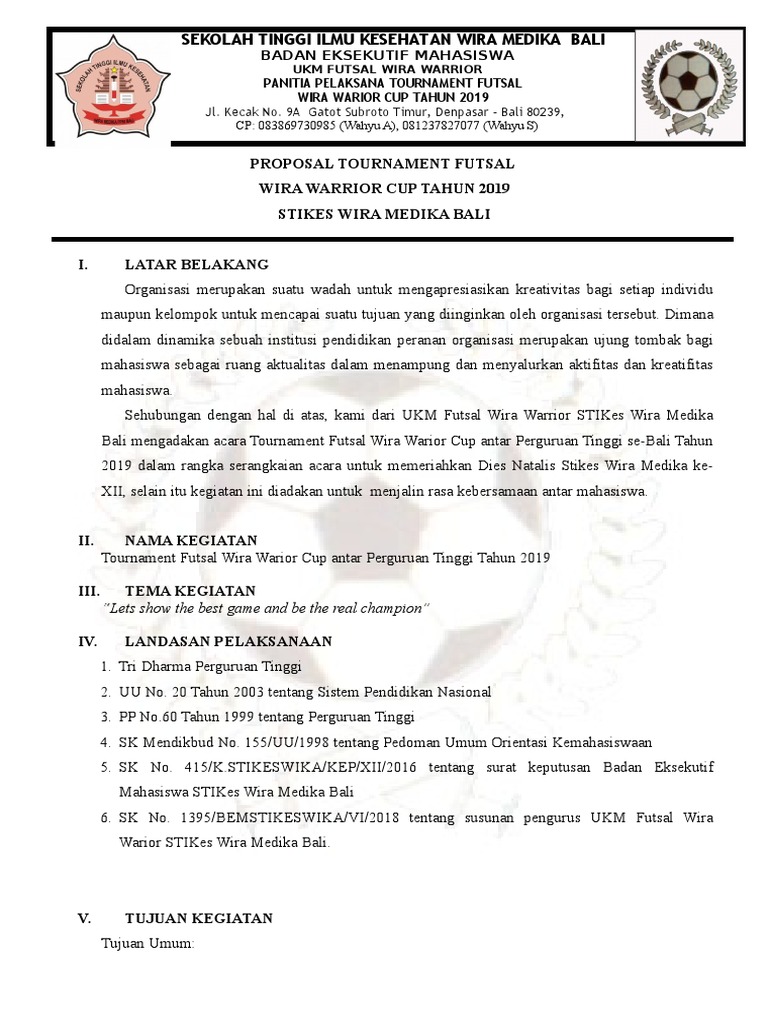 Proposal Futsal | PDF