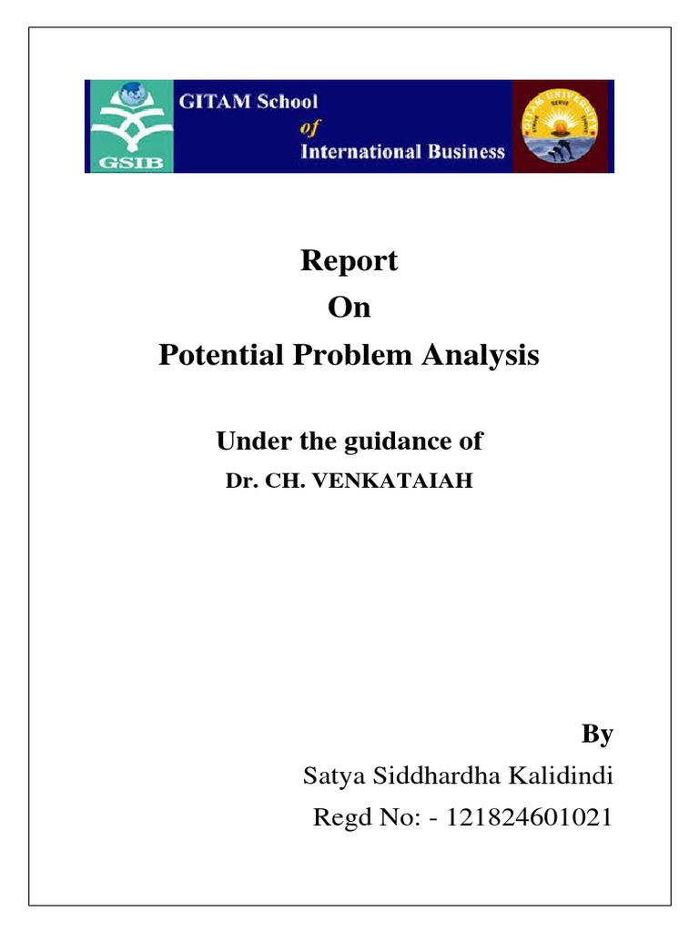 Report on Potential Problem Analysis | PDF | Risk | Cognition