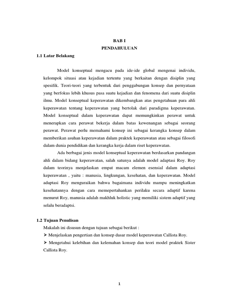 Makalah Teori Roy | PDF
