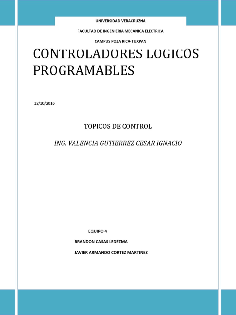 PLC Autómatismos | PDF | Controlador lógico programable | Programa de ...