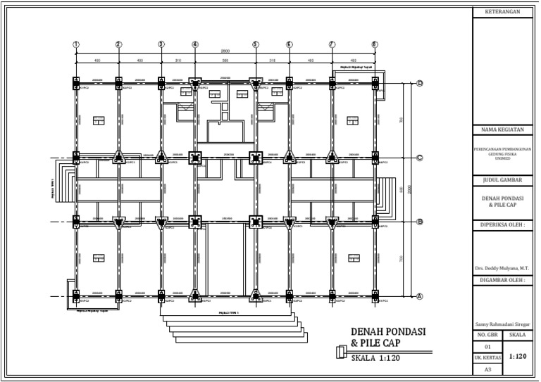 Denah Pondasi Pile Cap | PDF
