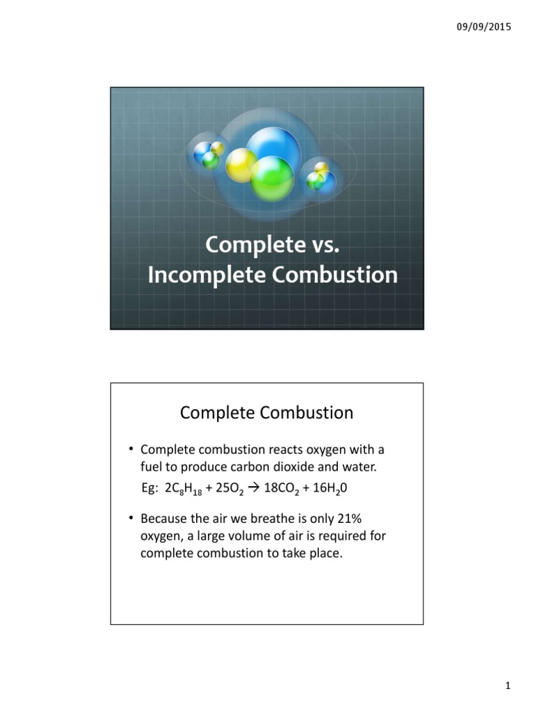 U1 L8 Incomplete Combustion PDF | PDF | Combustion | Fuels