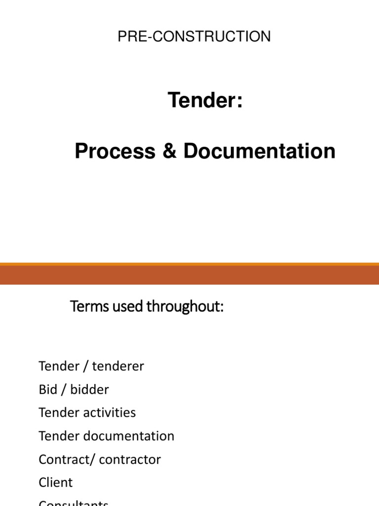1920 Lect 04a Tender Process | PDF | Procurement | Specification (Technical Standard)