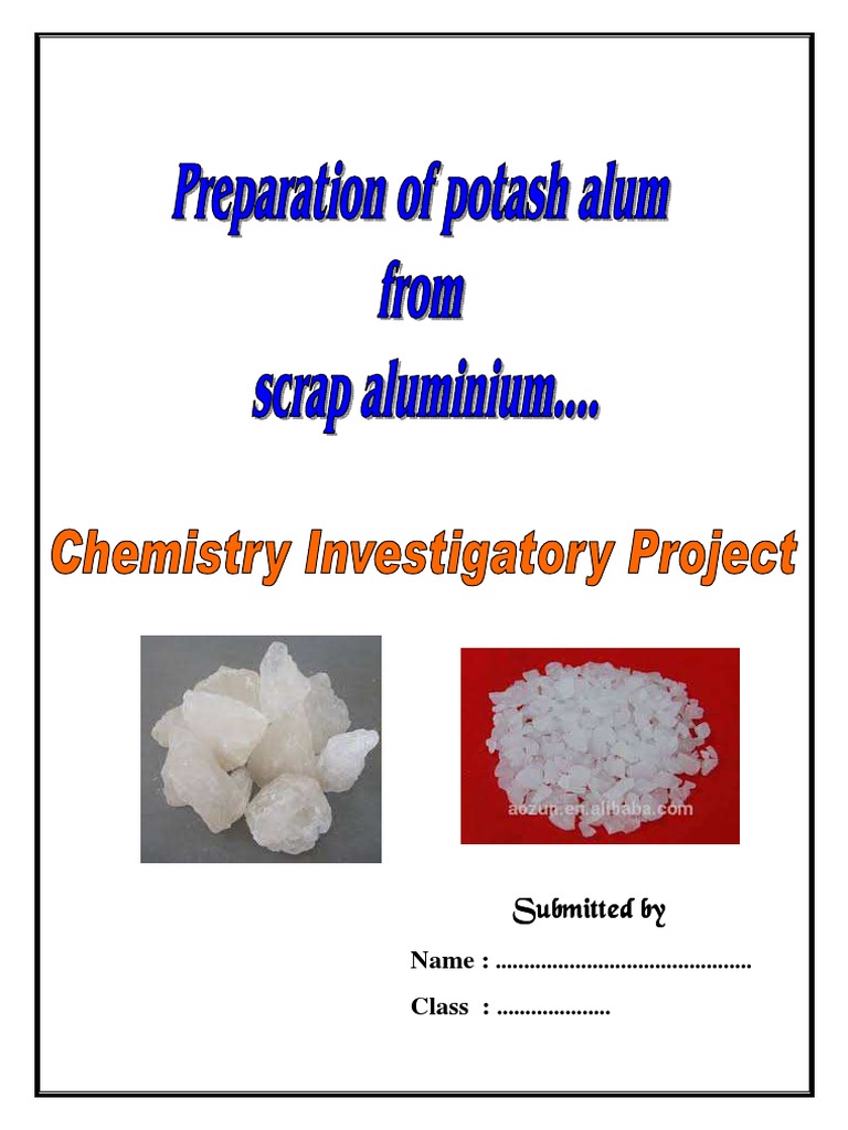 Preparation of An Alum From Scrap Aluminium PDF | PDF | Aluminium ...