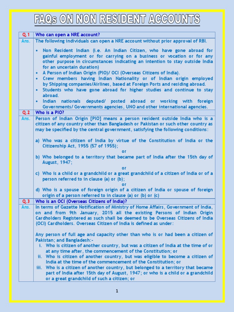 An In-Depth Explanation of Non-Resident Accounts: Eligibility, Features ...