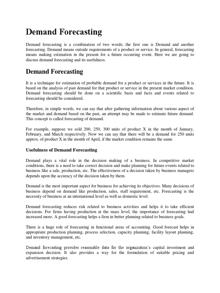 Demand Forecasting2 | PDF | Forecasting | Endogeneity (Econometrics)