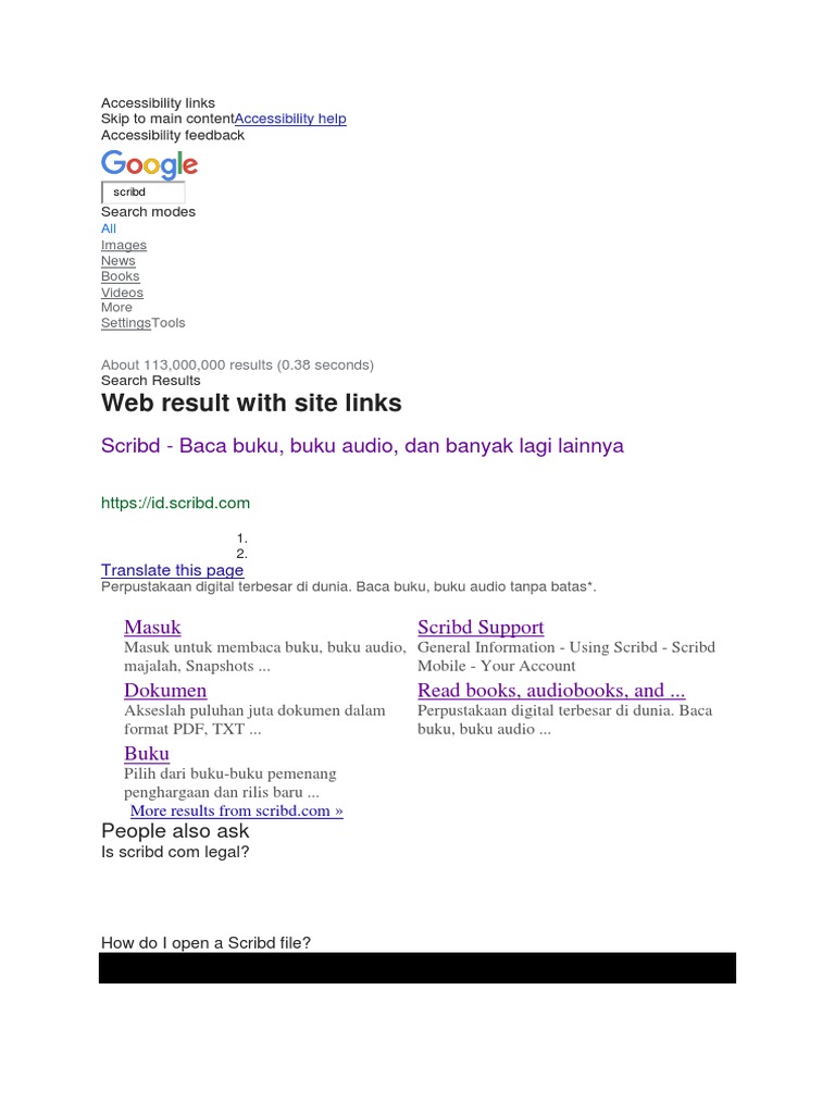 Web Result With Site Links Scribd Baca Buku Buku Audio Dan Banyak