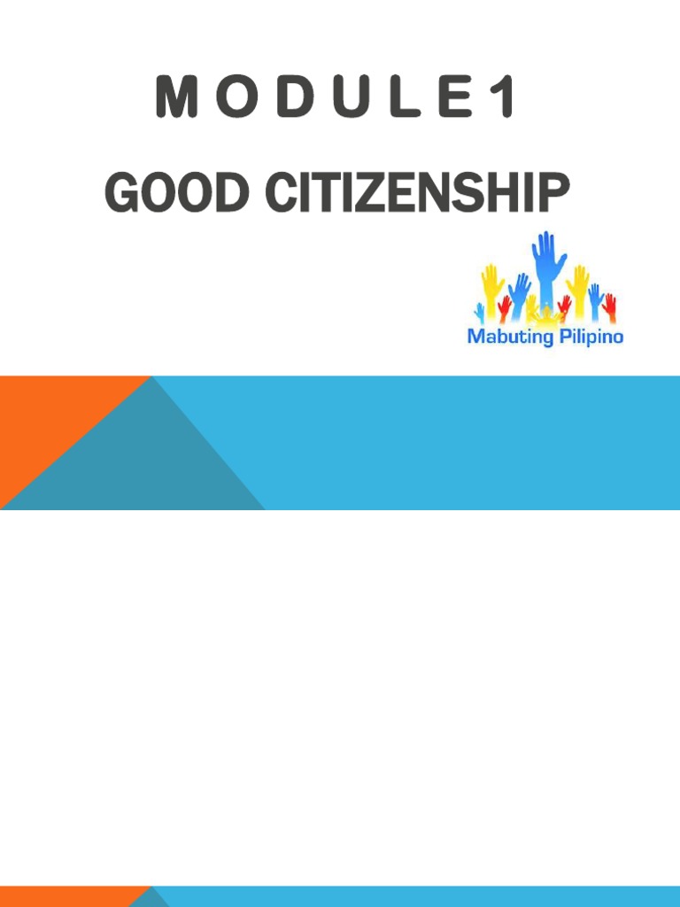 MODULE 1 Good Citizenship | PDF | Citizenship | Philippines