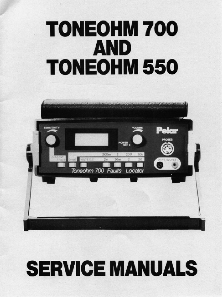 Toneohm 700 and 550 Service Manual | PDF