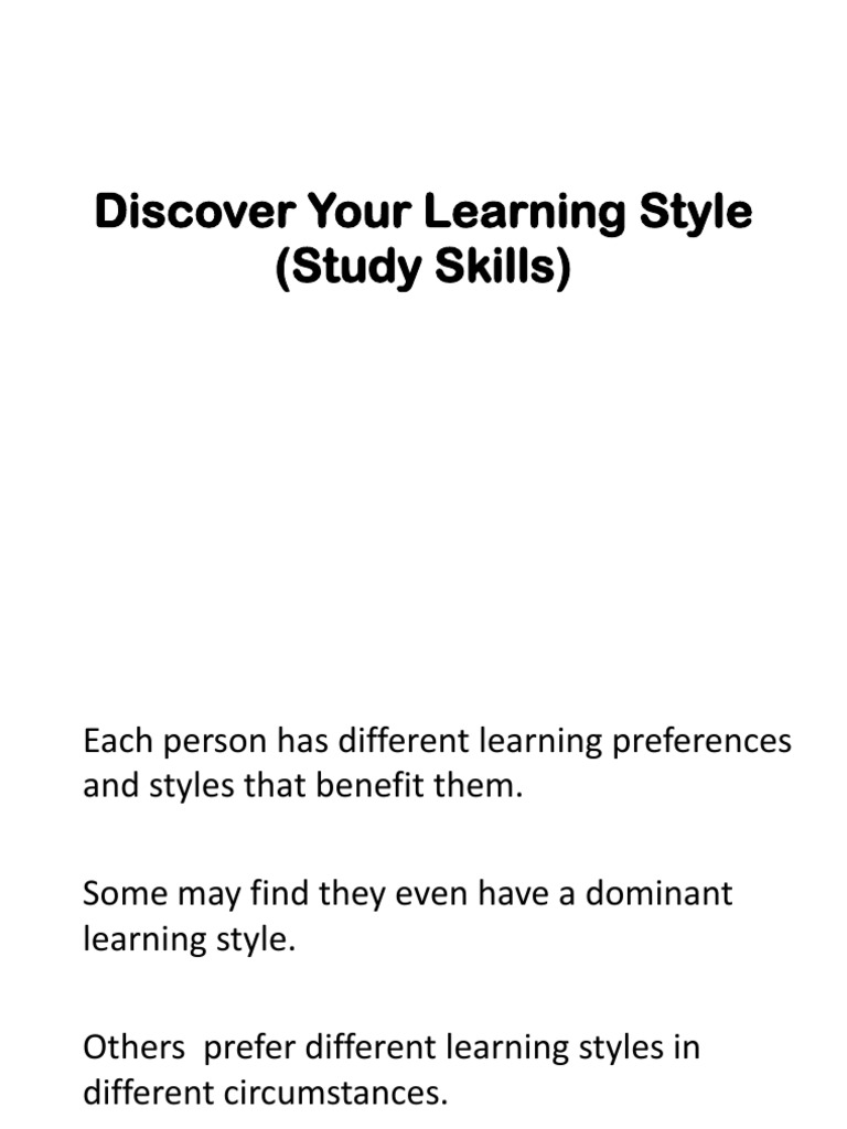 Discover Your Learning Style | PDF | Learning Styles | Learning