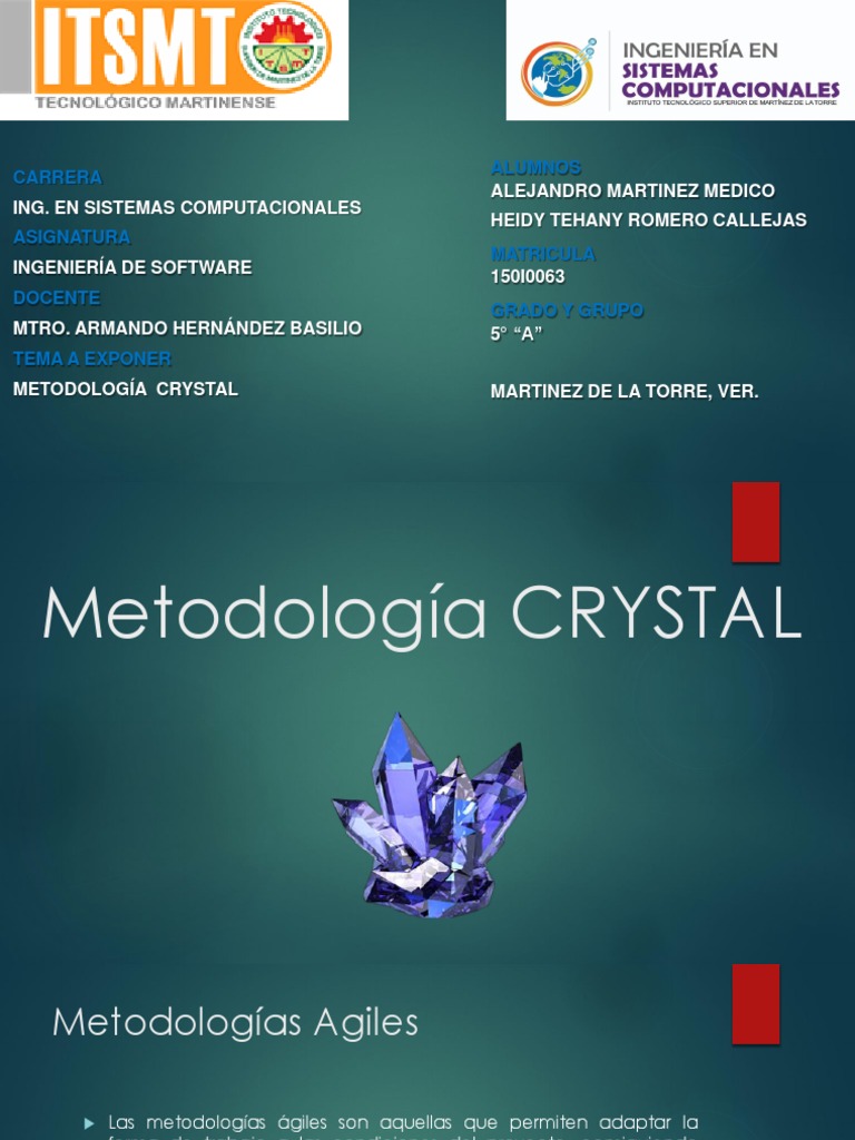 Metodologia Crystal | PDF | Desarrollo Ágil de Software | Ingeniería de ...