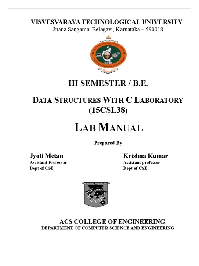 Data Structures With C Lab Manual 15CSL38 | Download Free PDF | Queue (Abstract Data Type ...