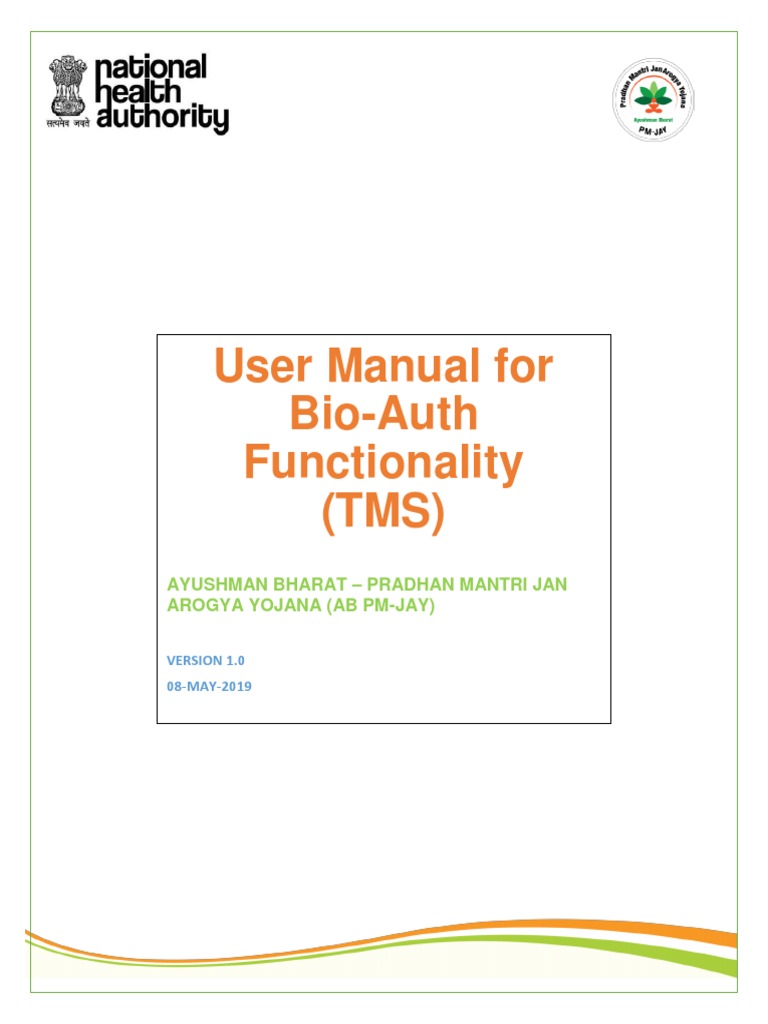 Bio-Auth Functionality - User Manual V 1.0 | PDF | Screenshot | Authentication