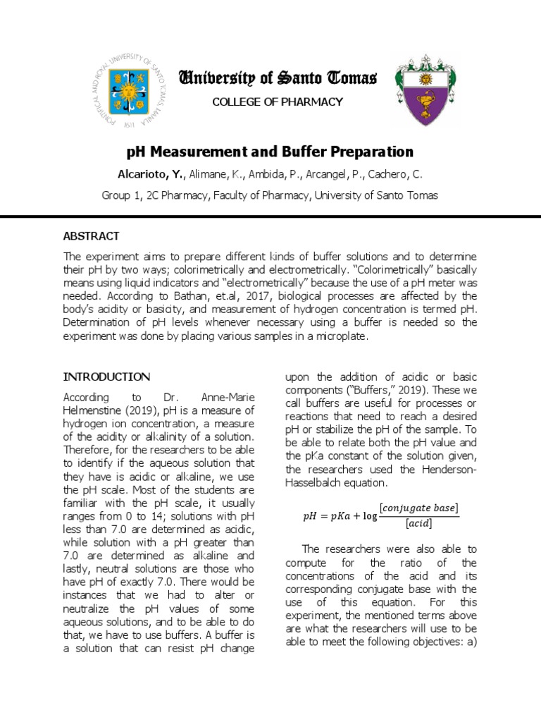 PH Measurement and Buffer Preparation | PDF | Ph | Buffer Solution