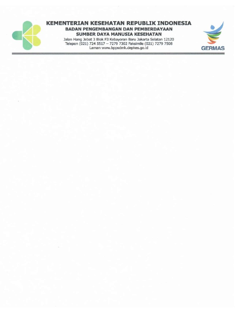 Kop Surat Kemenkes | PDF