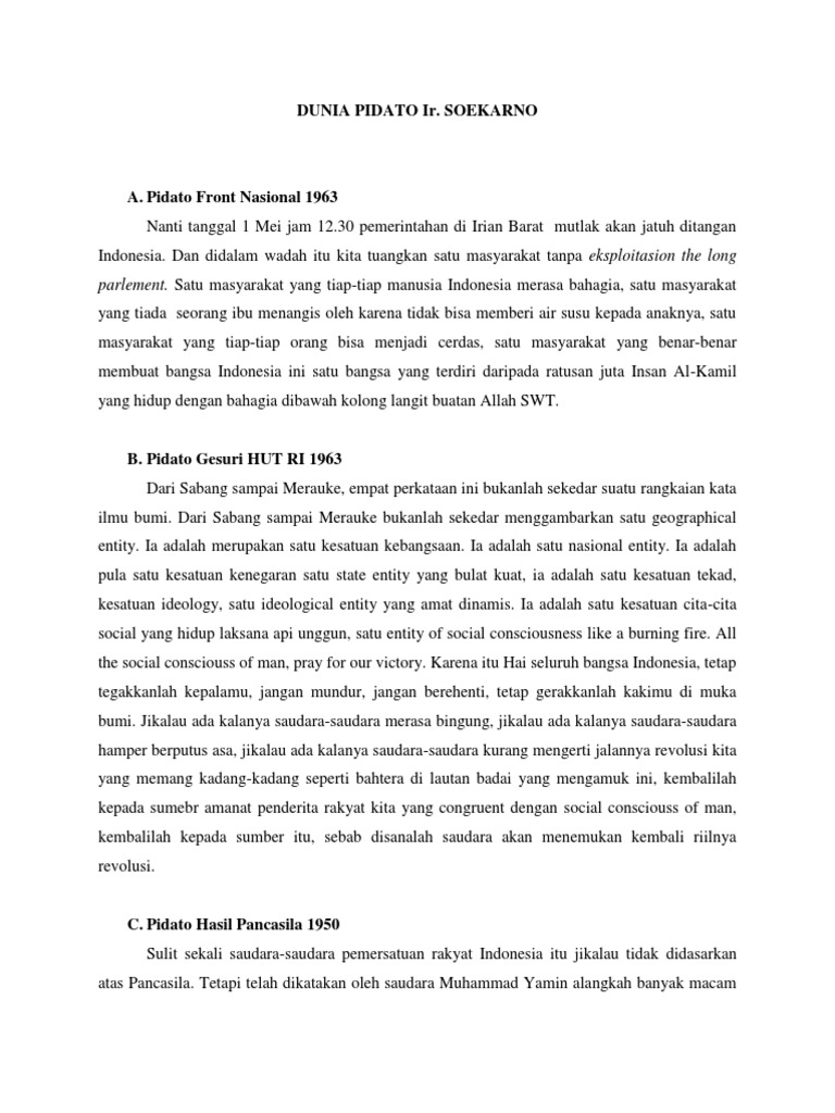 Pidato Ir. Soekarno | PDF