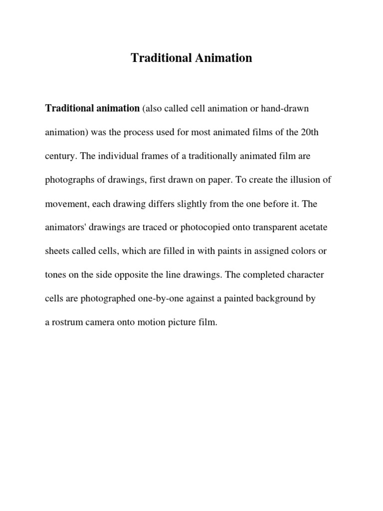Traditional Animation Process | PDF | Art