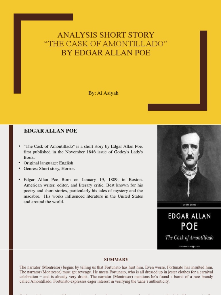"Analysis of Poe's The Cask of Amontillado" | PDF