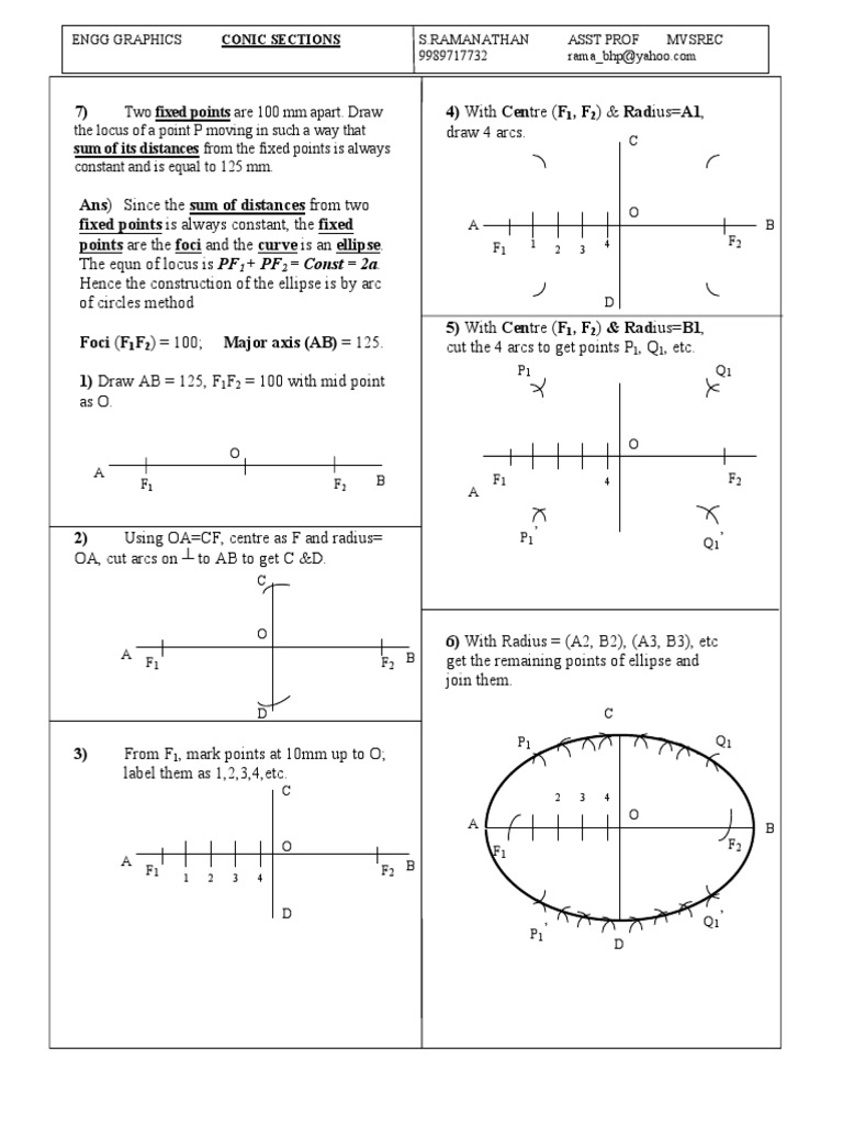 Const 2a.: Sum of Its Distances From The Fixed Points Is Always | PDF ...