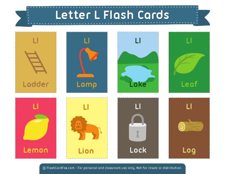 Letter L Flash Cards 2x3 PDF | PDF