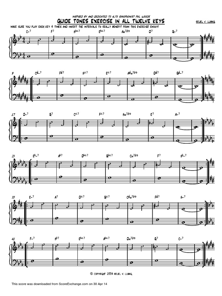 Guide Tones Exercise | Download Free PDF | Musical Compositions | Musicology