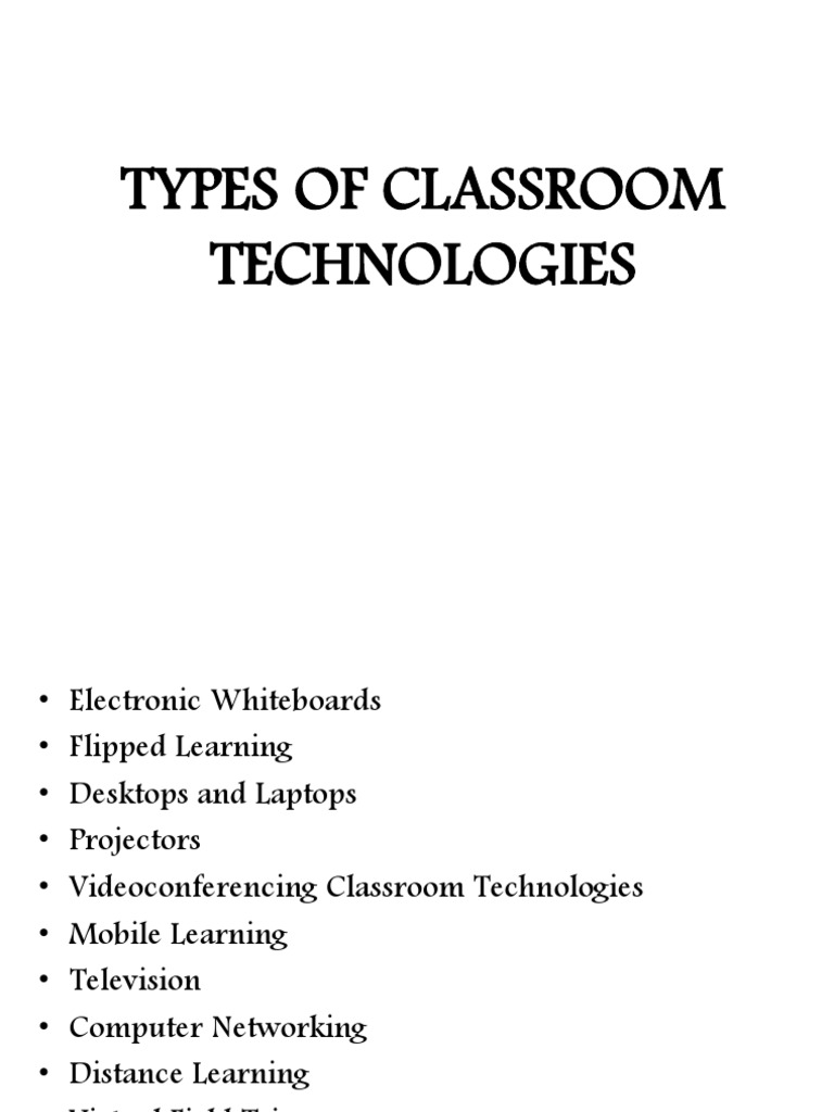 Classroom Technology Types Explained | PDF | 3 D Computer Graphics ...