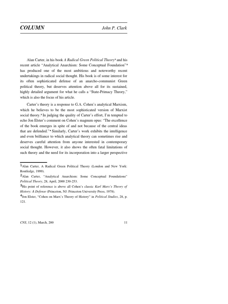 A Radical Green Political Theory. A Rev | PDF | Marxism | World Systems ...