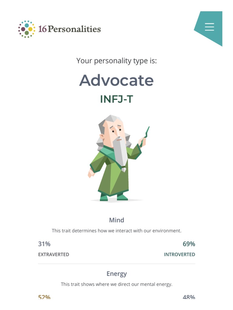 Introduction - Advocate Personality (INFJ-A - INFJ-T) - 16personalities ...