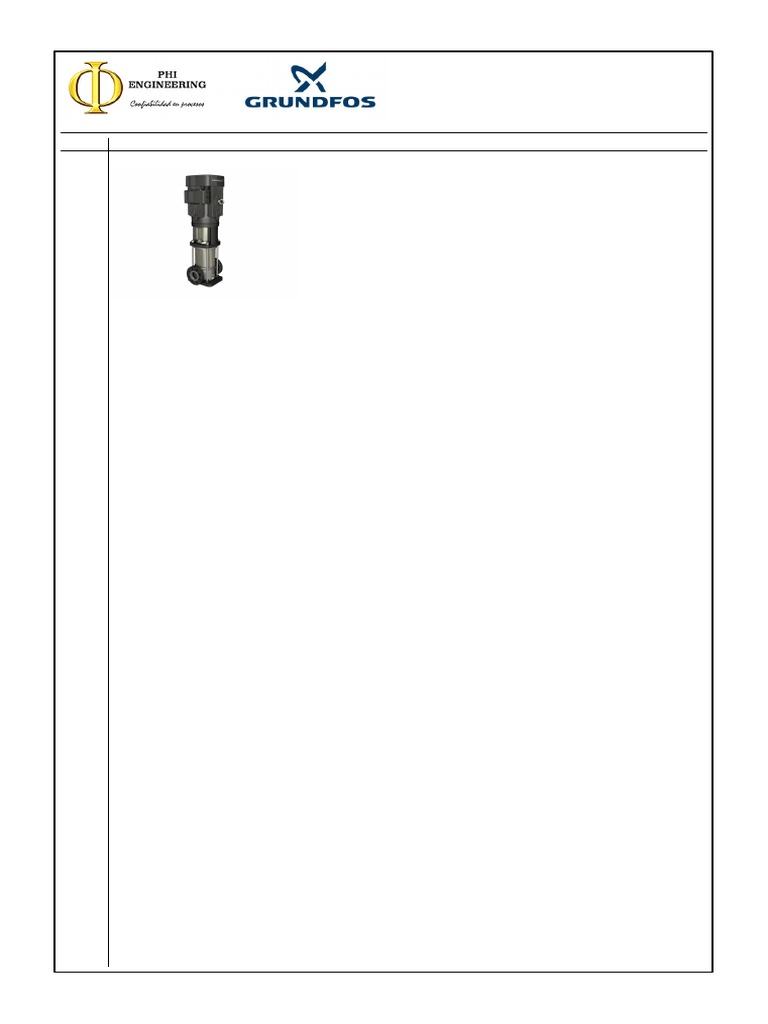 Ficha Técnica - Grundfos CRN 15-4 | PDF | Cantidades fisicas | Sistema Internacional de Unidades