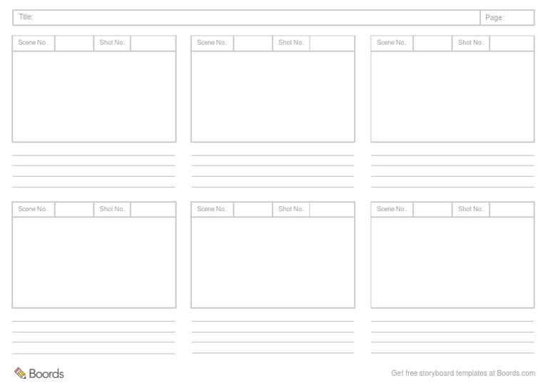 A4 Landscape 6 Storyboard Template | PDF