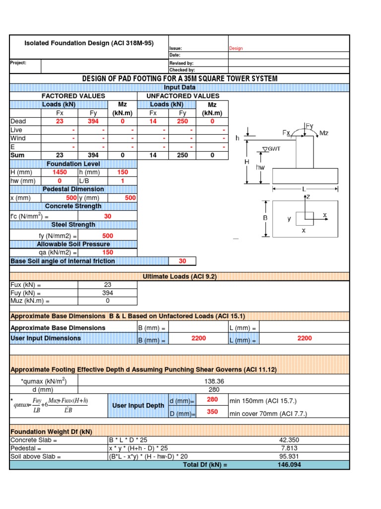 1.60m Deep-35m Tower Foundation Design 9nov 2019-11.14 | PDF | Applied ...