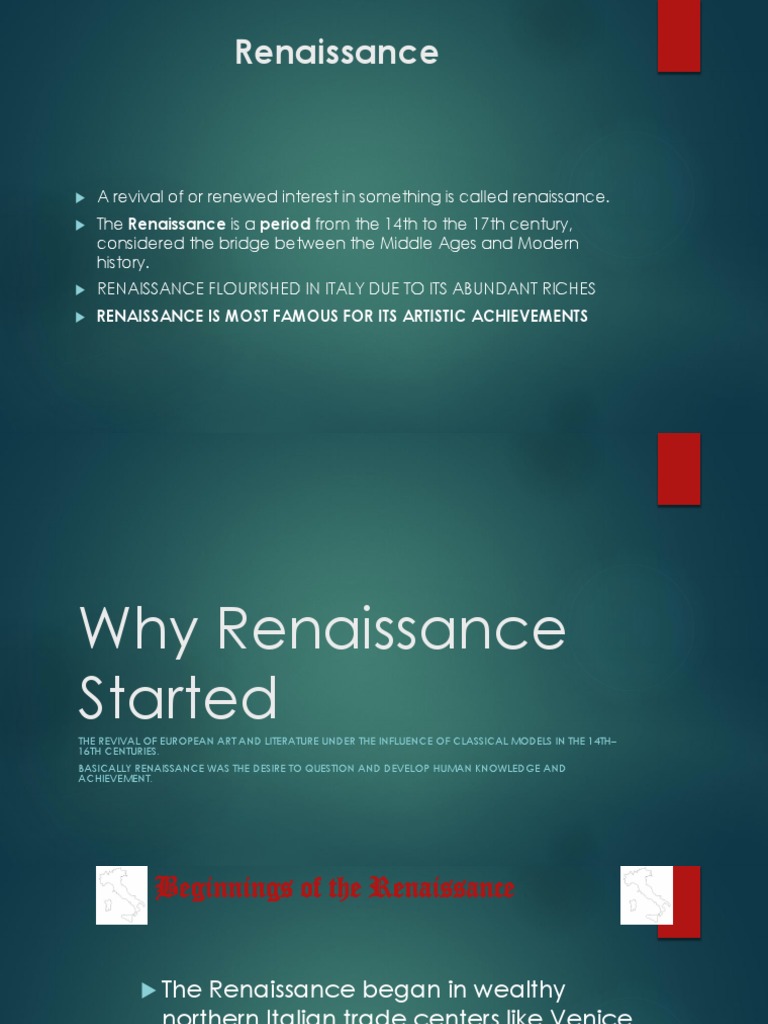 Renaissance: Renaissance Is Most Famous For Its Artistic Achievements ...