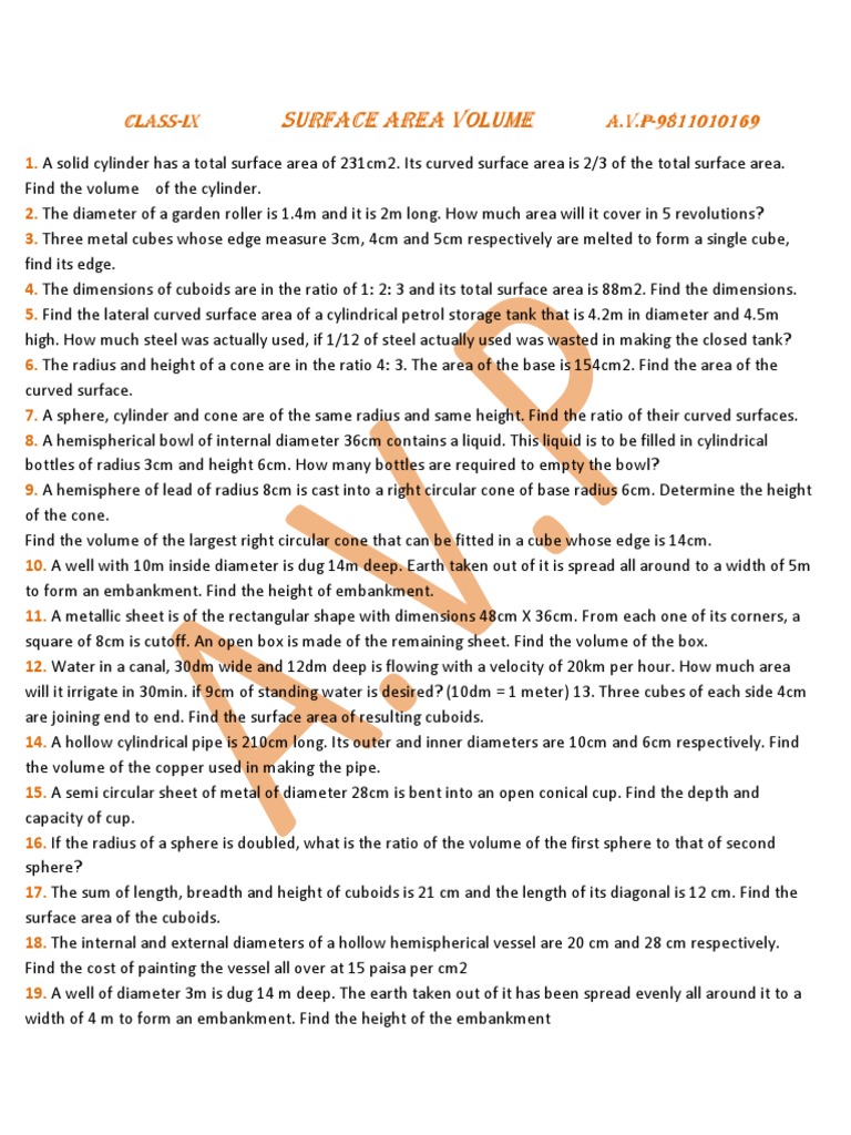 Saase 2 Er | PDF | Sphere | Surface Area