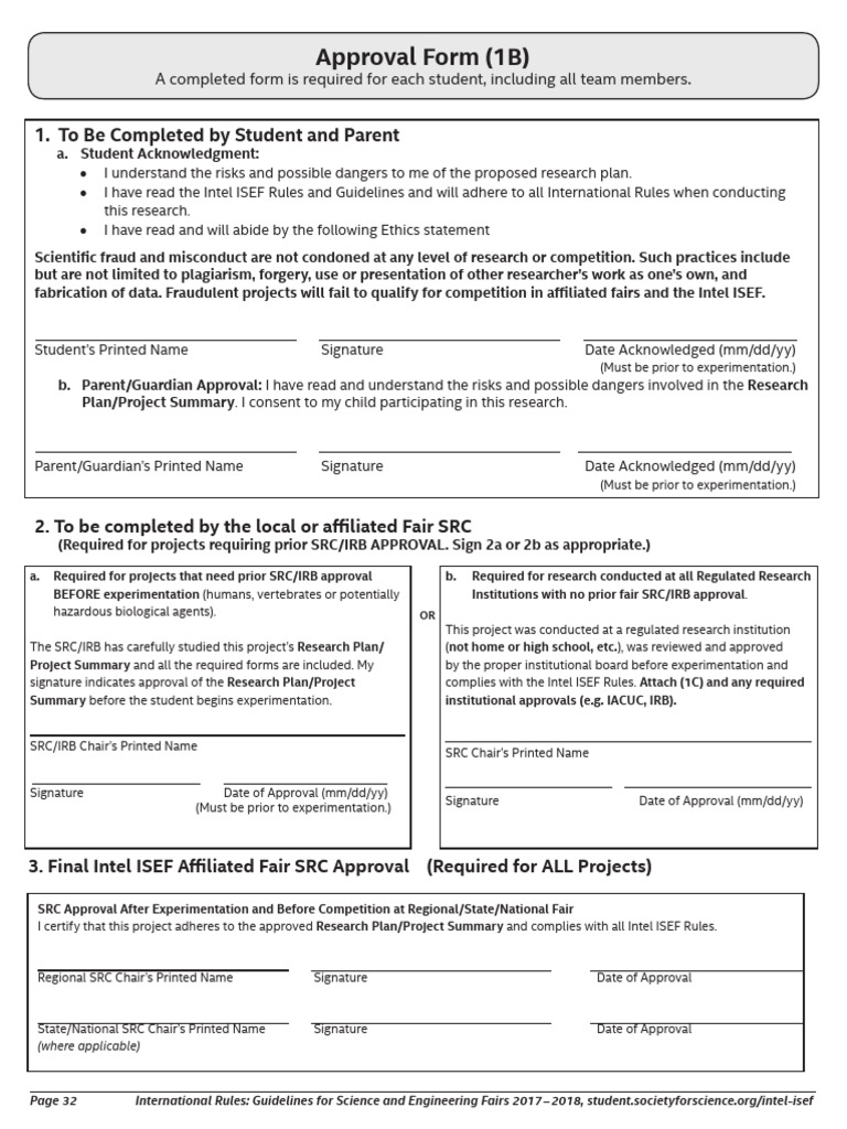 1B Approval Form PDF | Download Free PDF | Institutional Review Board ...