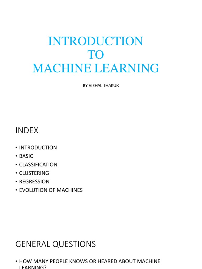 Machine Learning | PDF | Statistical Classification | Machine Learning