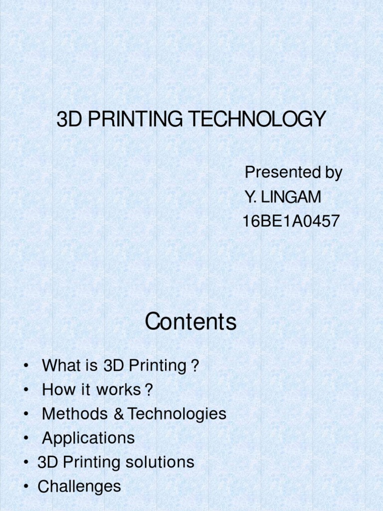 3d Printing Technology Download Free Pdf 3 D Printing Industrial