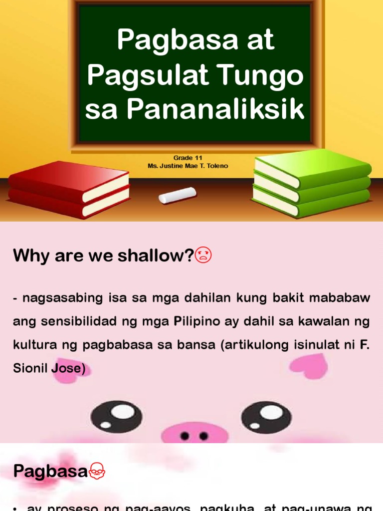 Grade 11 - Pagbasa | PDF