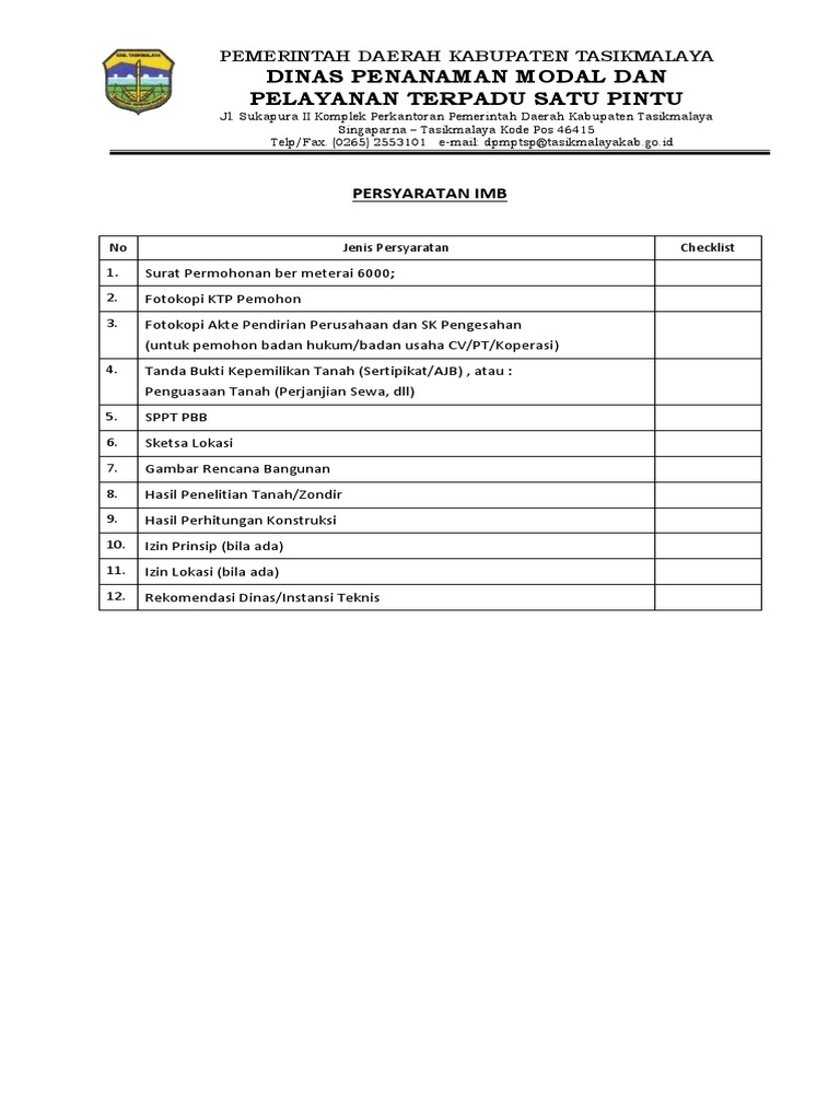 Form IMB Biasa | PDF