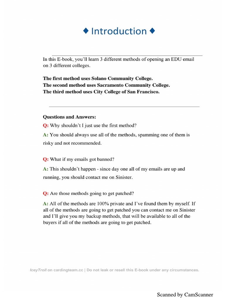 EDU Email Methods - 2 | PDF