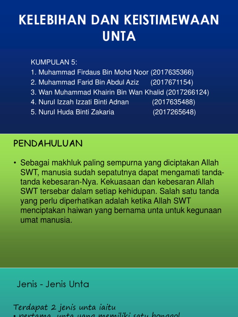 Keistimewaan Unta: Adaptasi Unik di Gurun | PDF