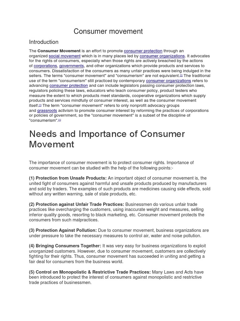 Consumer Rights And Its Importance